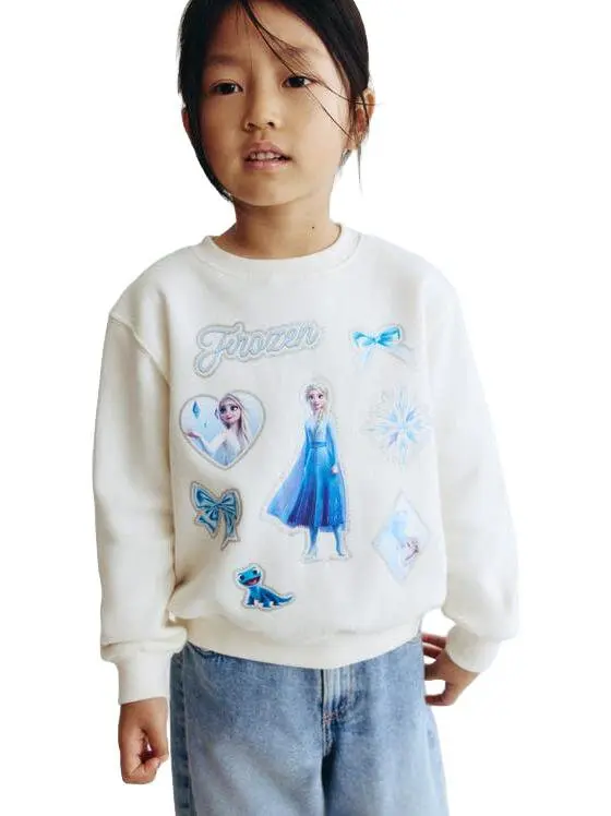 H&m Sweatshirt With Motif - White/frozen