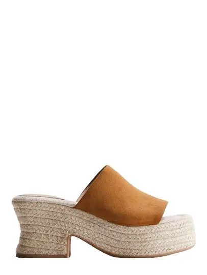 H&m Heeled Platform Espadrilles - Dark Beige