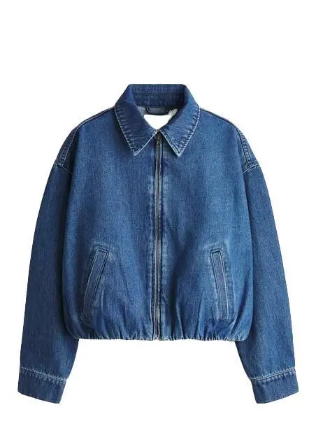 H&m Oversized Denim Jacket - Denim Blue