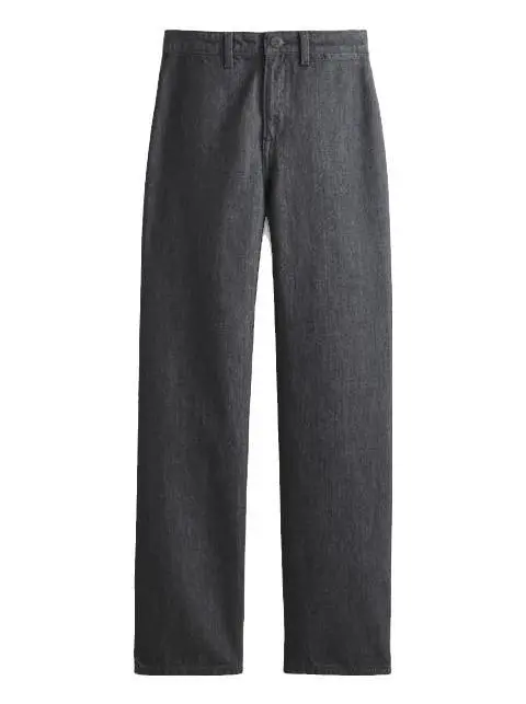 H&m Straight High Rise Jeans - Denim Gray