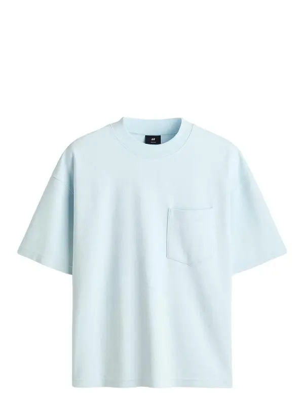 H&m Oversized Fit T-shirt - Light Blue