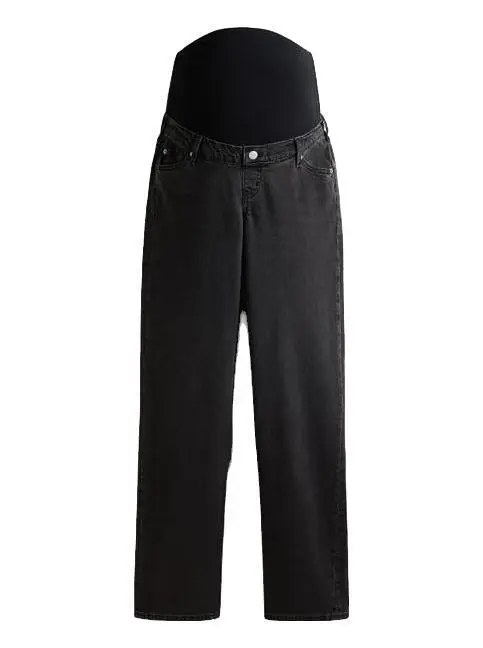 H&m Mama Straight Leg Jeans - Dark Denim Gray