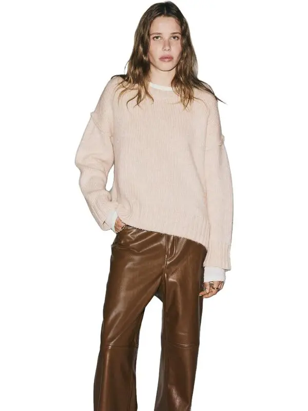 H&M Oversized Wool-blend Jumper - Light Beige