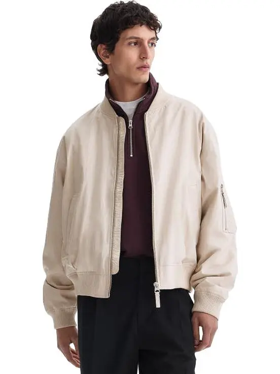 H&m Bomber Jacket - Light Beige