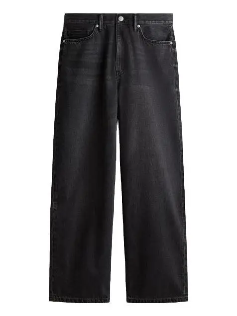 H&m Baggy Fit Cotton Denim Jeans - Black