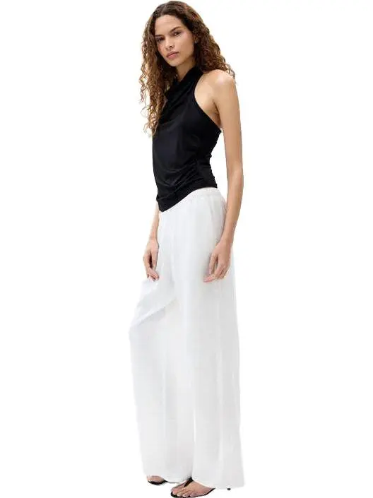 H&m Wide-leg Linen-blend Pants - White