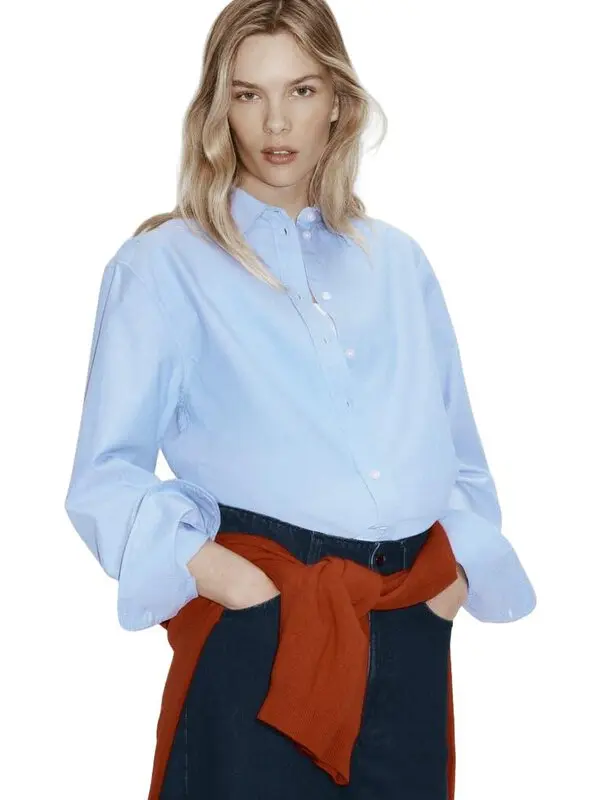 H&m Relaxed-fit Oxford Shirt - Blue