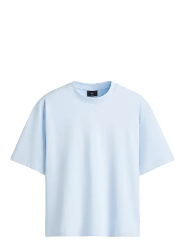 H&m Loose Fit Boxy-style T-shirt - Light Blue