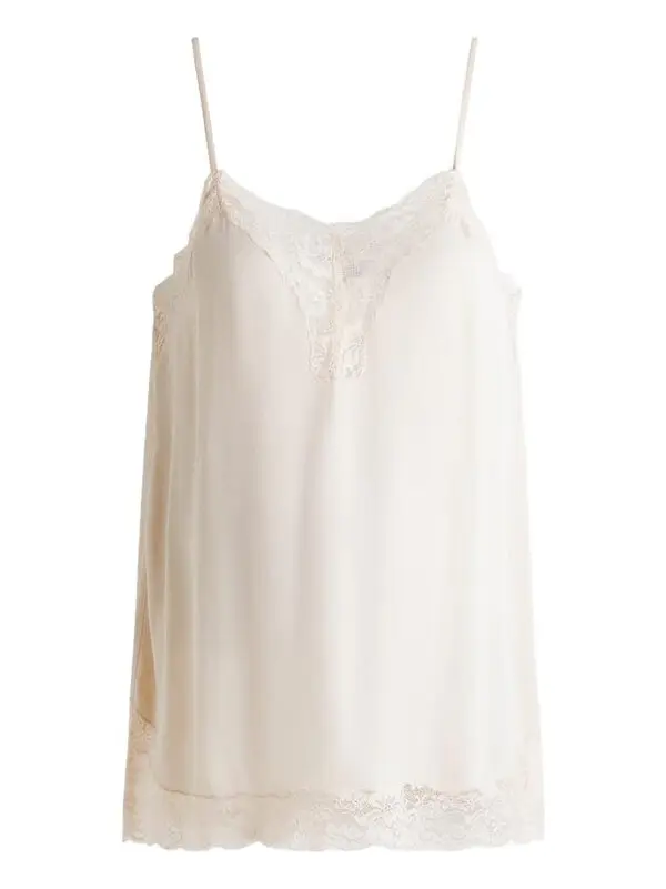 H&m Mama Lace-trimmed Strappy Top - Powder Pink