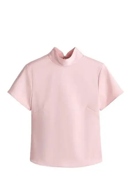 H&m Open-back Top With Bow Detail - Light Pink