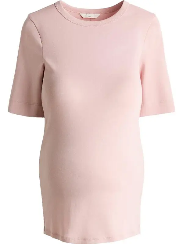 H&m Mama Fitted T-shirt - Light Pink