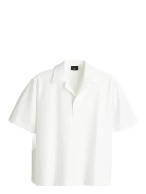 H&m Loose Fit Polo Shirt - White