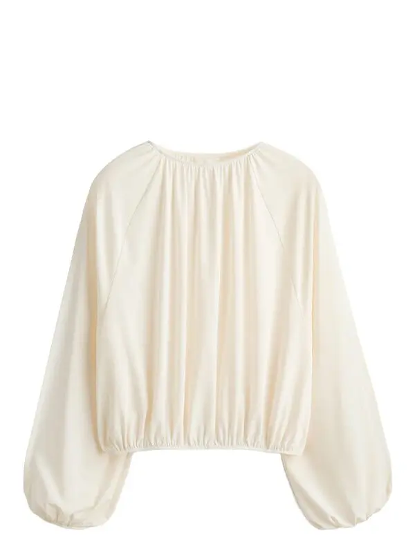 H&m Open-sleeve Top - Cream