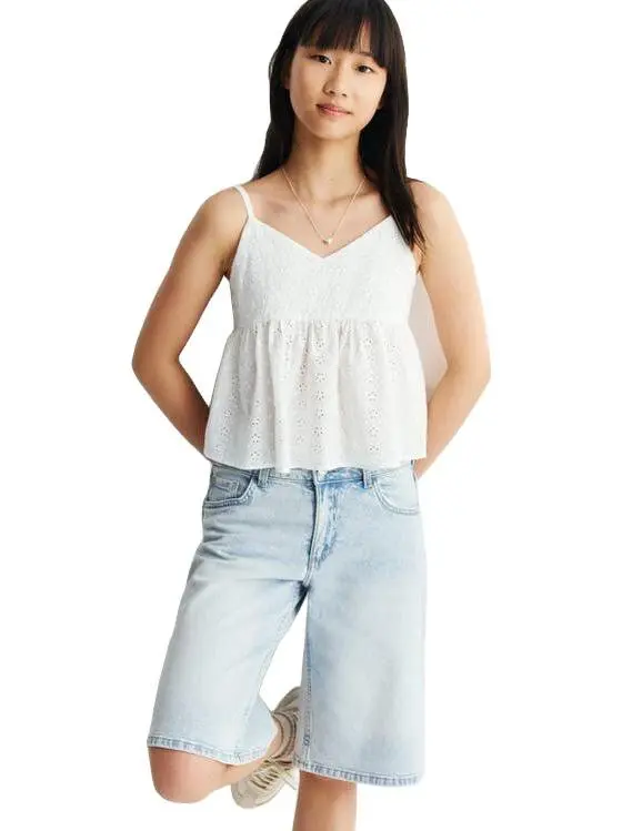 H&m Peplum Strappy Top - White