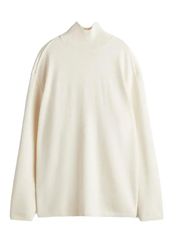 H&m Merino Wool Turtleneck Jumper - Cream