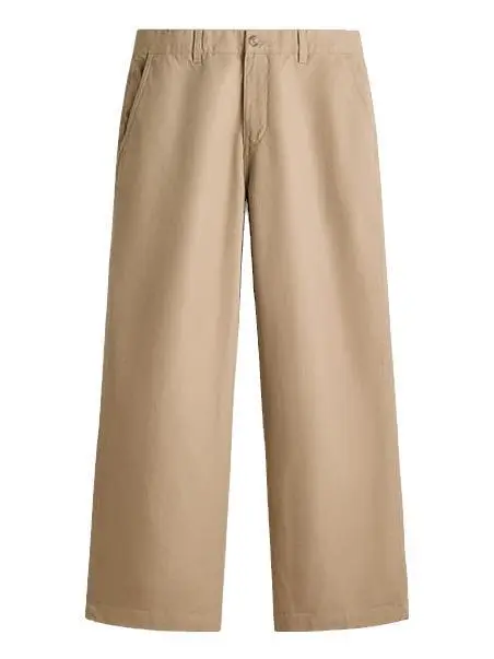 H&m Loose Fit Cotton Chinos - Beige