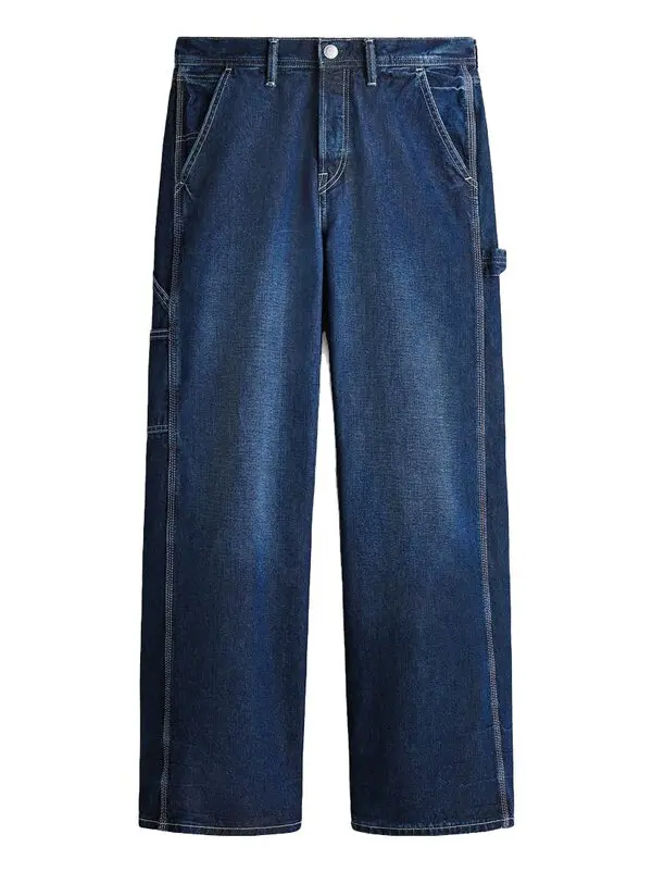 H&m Carpenter Jeans - Dark Denim Blue
