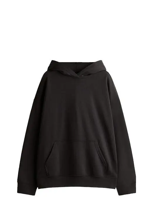 H&m Oversized Hoodie With Kangaroo Pocket And Drawstring Hood - Black