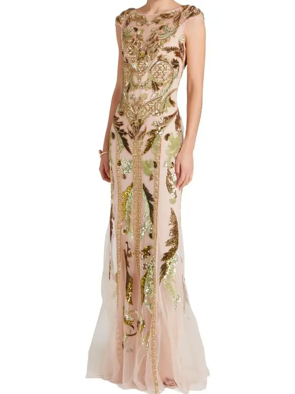 TEMPERLEY LONDON Novella Embellished Gown - Gold
