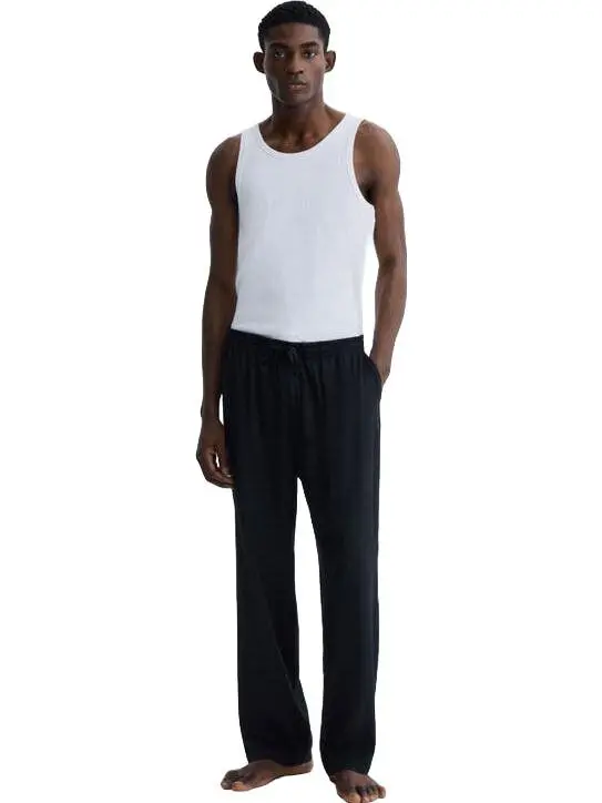 H&m Relaxed-fit Poplin Pants With Drawstring Waistband - Black