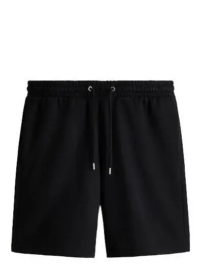 H&m Regular Fit Jersey Shorts With Drawstring Waist - Black