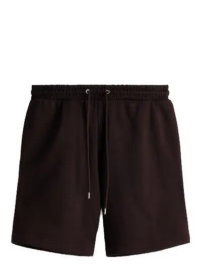 H&m Regular Fit Jersey Shorts With Drawstring Waist - Dark Brown