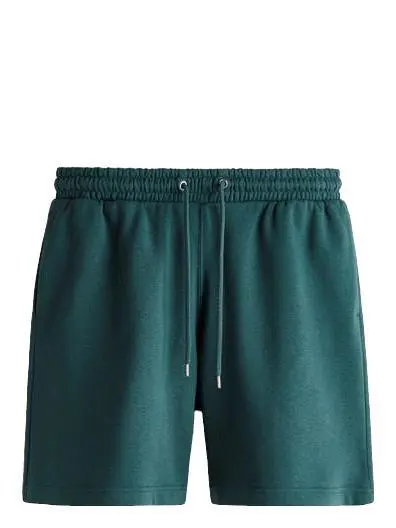 H&m Regular Fit Jersey Shorts With Drawstring Waist - Dark Teal