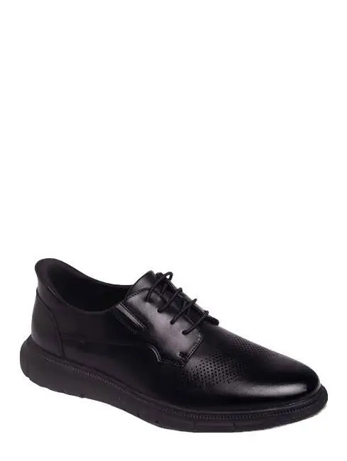 MARC JOSEPH NEW YORK Edward Street Perforated Leather Oxford Shoes - Black Napa Leather/black