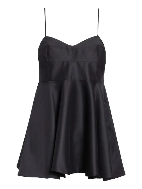 RÓHE Bustier Peplum Top - Black