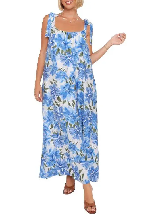 PETAL & PUP Floral Print Maxi Dress - Blue Floral