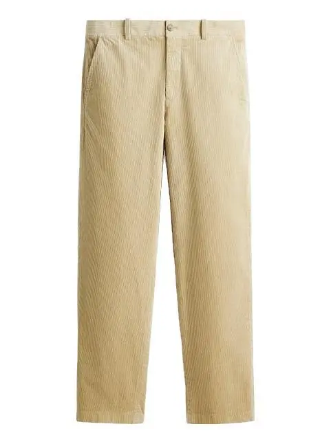 H&m Regular Fit Corduroy Trousers - Beige