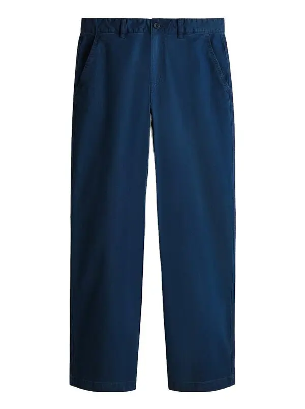 H&m Relaxed Fit Cotton Chinos - Dark Blue