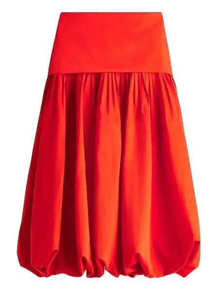 H&m Midi Balloon Skirt - Bright Red
