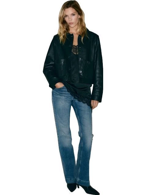 H&M Bootcut Regular Jeans In Denim With Stretch - Dusty Denim Blue