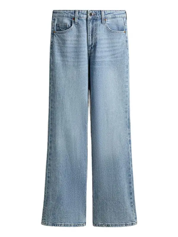 H&m Bootcut High Waist Jeans - Light Denim Blue
