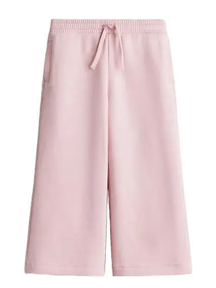 H&m Wide Leg Brushed Inside Joggers - Light Pink