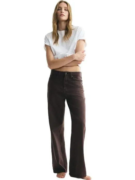 H&M Ava Ultra High Rise Wide Leg Jeans - Dark Brown