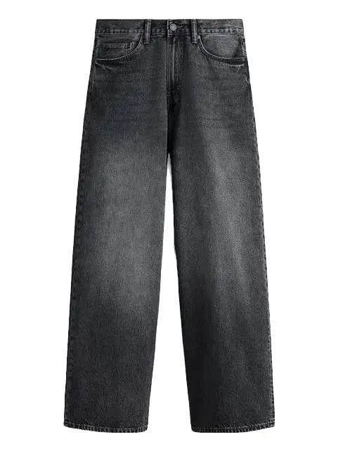 H&m Wide Leg Denim Jeans - Denim Gray