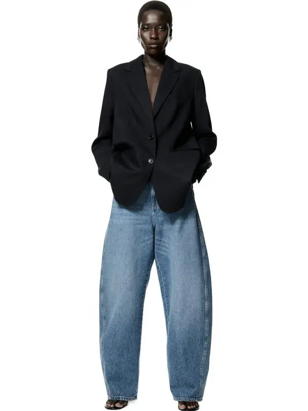 H&m Single-breasted Blazer In Twill - Black