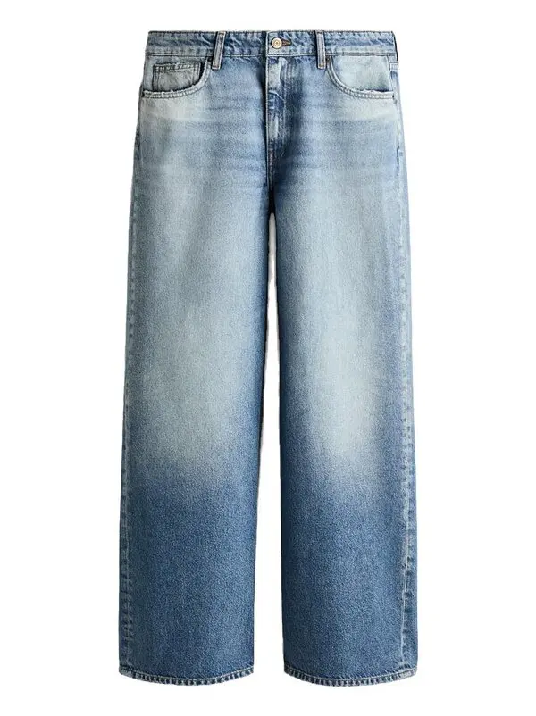 H&m Loose Fit Baggy Jeans - Denim Blue