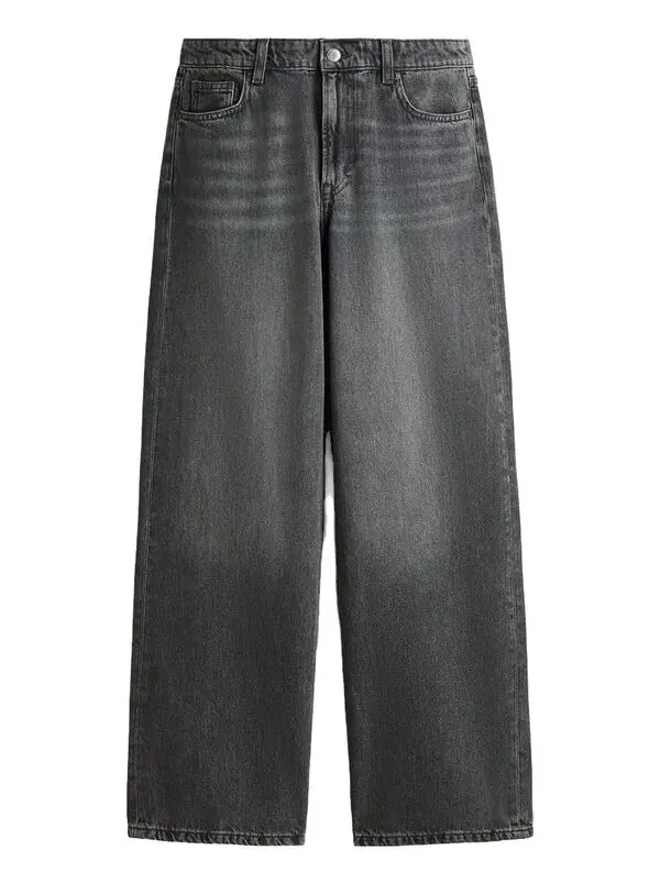 H&m Loose Fit Baggy Jeans - Denim Gray