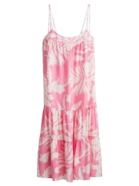 H&m Tie-strap Maxi Dress - Pink/patterned