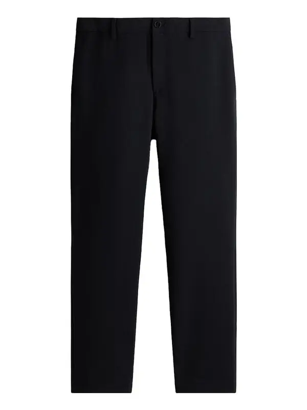 H&m Slim Fit Tailored Trousers - Navy Blue