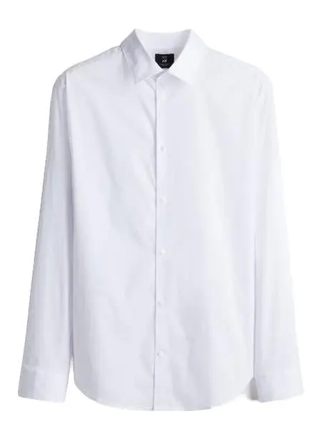 H&m Slim Fit Stretch Shirt - White