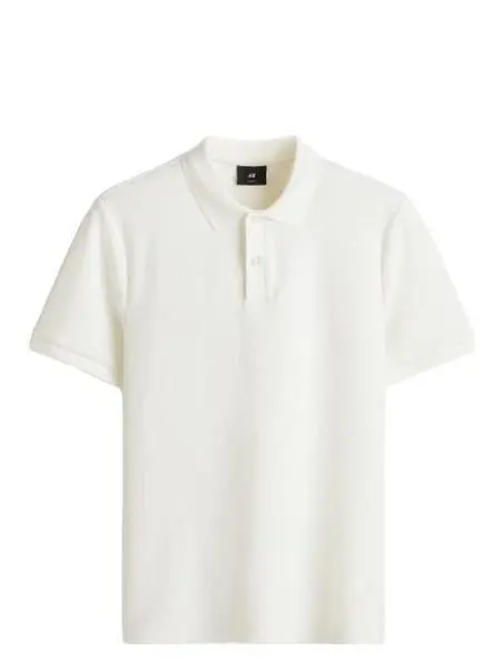 H&m Slim Fit Polo Shirt - White