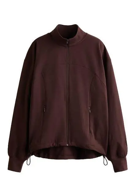 H&m Softmove™ & Drymove™ Sports Track Jacket - Warm Brown