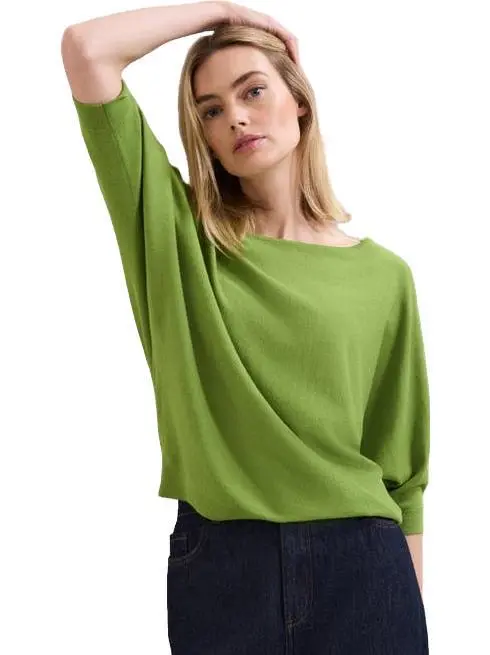 PHASE EIGHT Cristine Slash Neck Knit Jumper - Bright Green