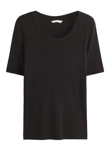 H&m Scoop Neck Pima Cotton T-shirt - Black