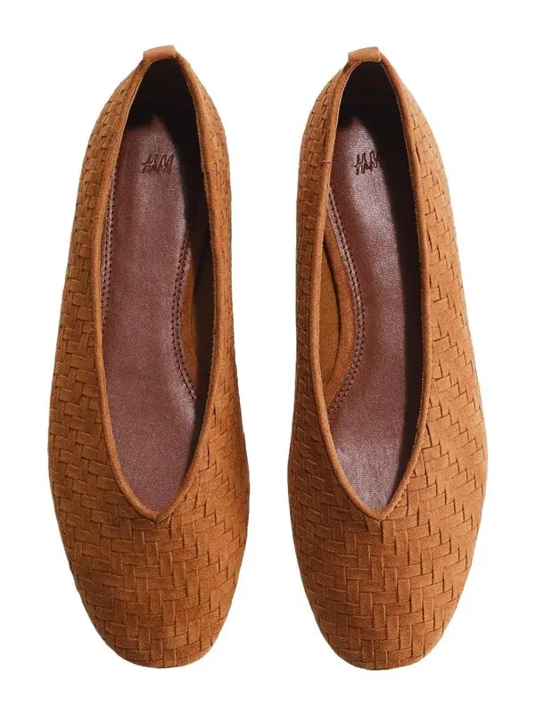 H&m Braided Ballet Pumps - Brown