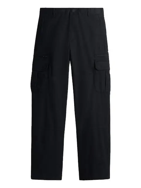 H&m Regular Fit Twill Cargo Trousers - Black